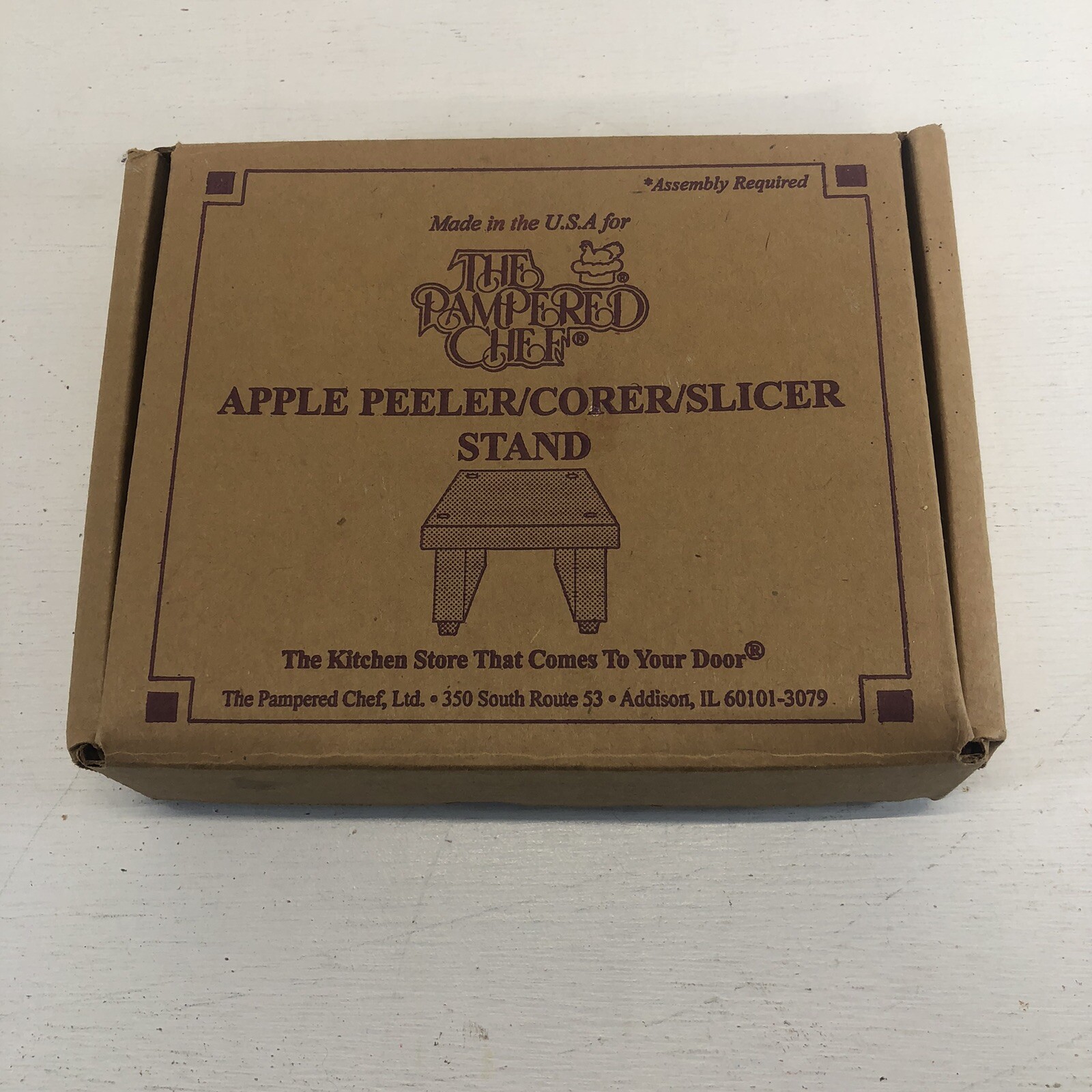 The Pampered Chef Apple Peeler / Corer / Slicer Stand New Open Box ...
