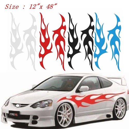12"x 48" Flame Decal Set Large Auto Graphic Body Car Truck Vinyl ...