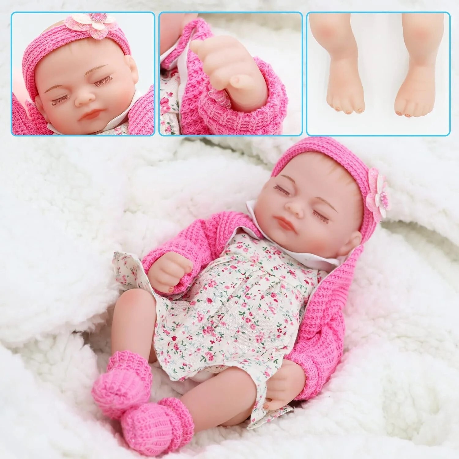 COSDOLL 18.5" Drink-wet System Smiley Girl Reborn Baby Dolls Full ...