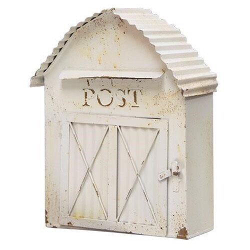 Vintage Style Farmhouse Country Barn MAILBOX Post Box Embossed ...