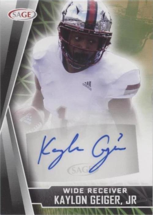 2022 SAGE High Series - Autographs Kaylon Geiger Jr. #A-KG Black (AU ...