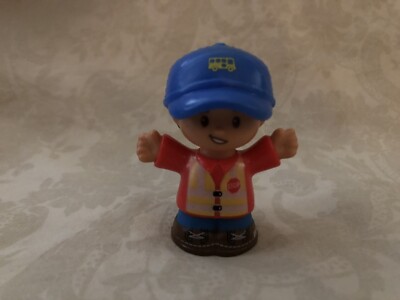 Fisher Price Little People Big Yellow School Bus Driver Orange Shirt ...