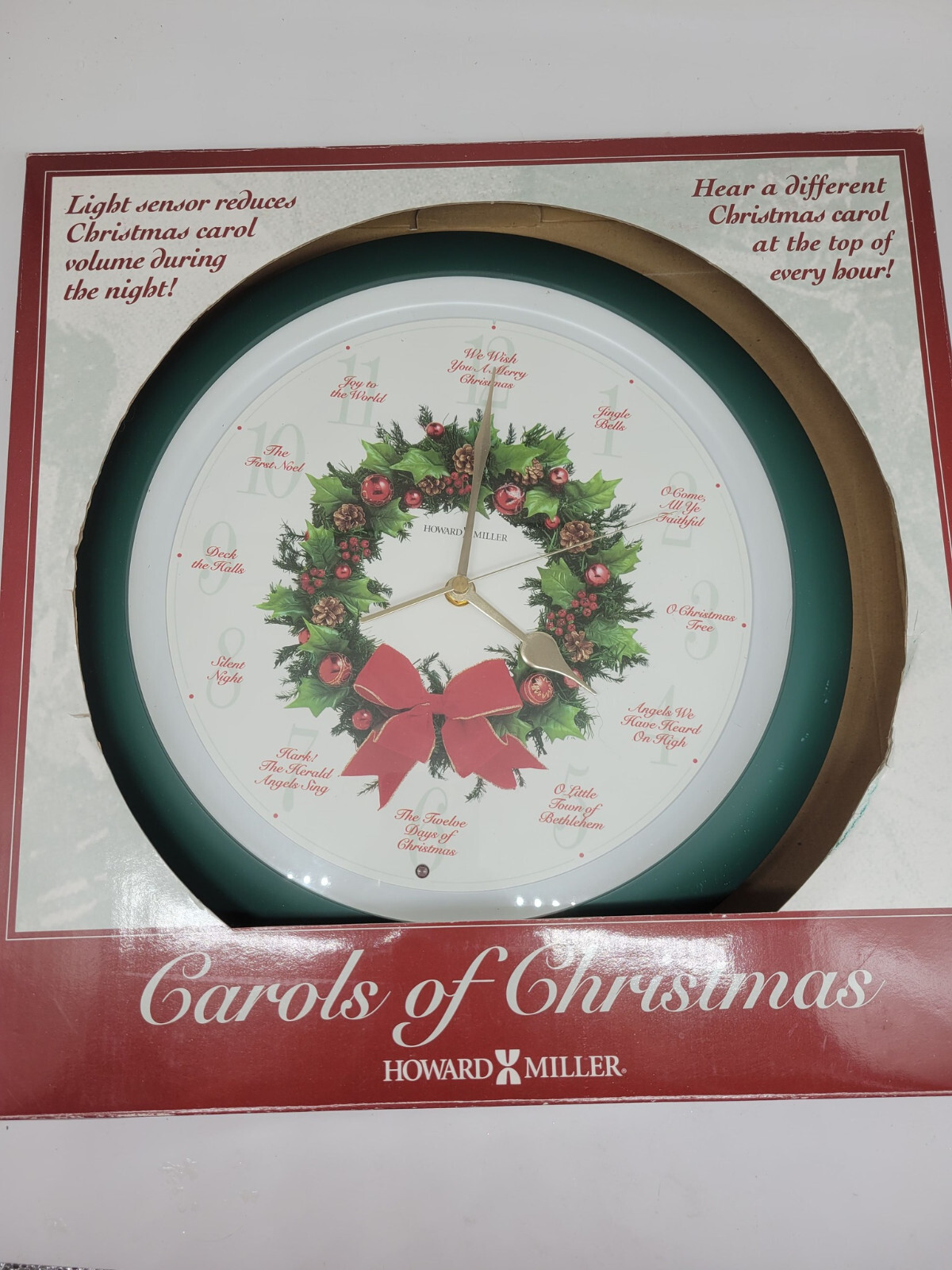 Howard Miller 12 Days of Christmas Carols Clock W/ Instructions & 3 ...
