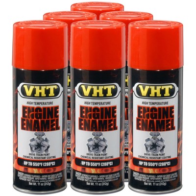 VHT High Temp Paint VHTSP123 (6-PACK); Engine Enamel 11oz Chevy Orange ...