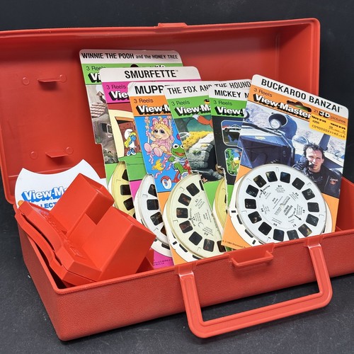 3D Viewmaster w Red Collector’s Case 18 Reels - w Packaging Cards - Lot of 7+ | eBay