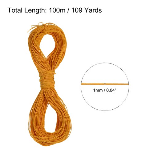 100m Elastic Cord Heavy Stretch String Rope 1mm for Crafting, Gold | eBay