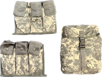 US Army MOLLE II Support Pouch Set! 3 Piece Kit! Sustainment Pouch ...