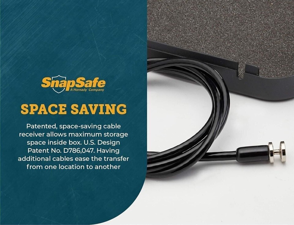 SnapSafe Lock Box Replacement Cable, 75280 - Compatible with All Keyed ...