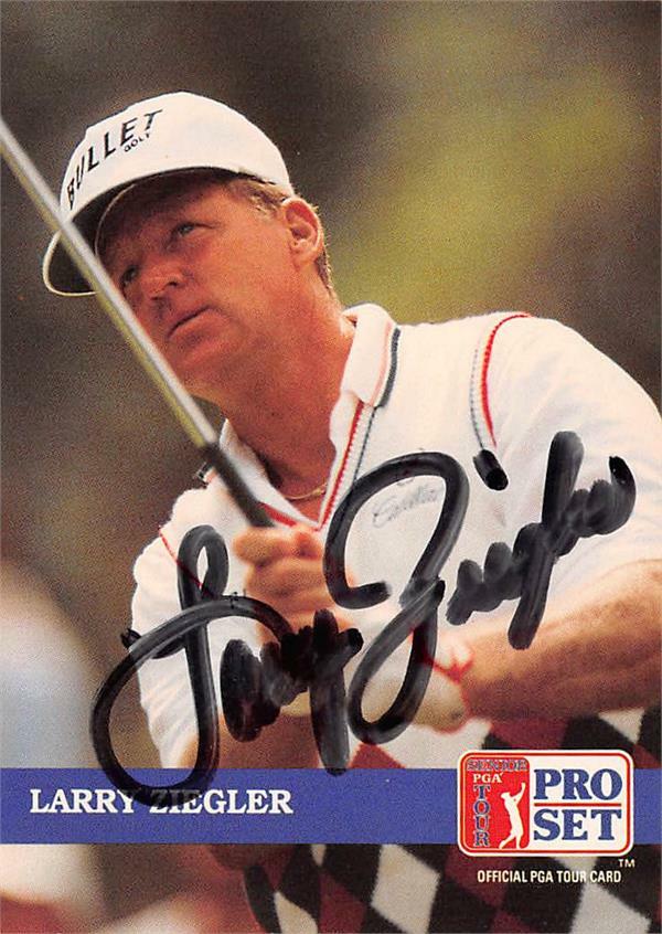 Larry Ziegler autographed trading card (Golf, PGA Tour, SC) 1992 Pro ...