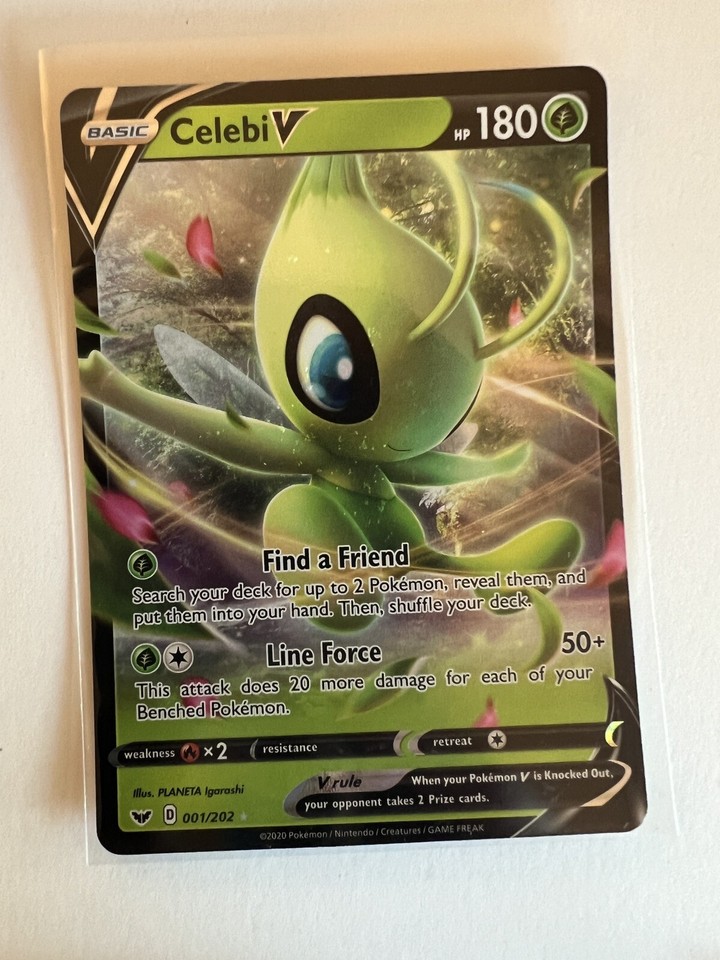 Celebi V 001/202 Sword & Shield - NM Ultra Rare Pokemon Card | eBay