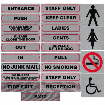 Self Adhesive Weatherproof Information Sign Creative Durable Door/Wall ...
