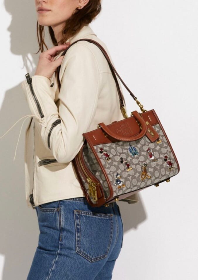 Coach Disney X Coach Rogue 25 In Signature Textile Jacquard With Mickey ...