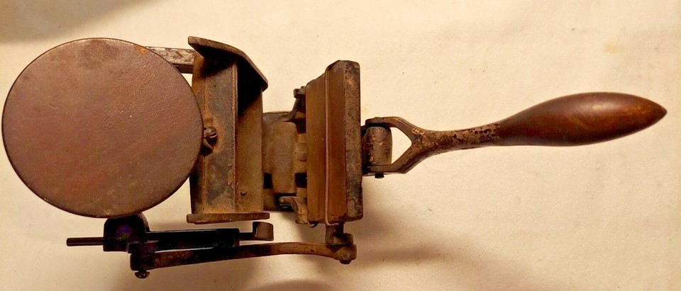 ANTIQUE CAST IRON SMALL PRINTING PRESS BUSINESS CARD TABLETOP Baltimore ...