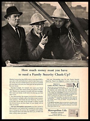 1961 Metropolitan Life Insurance Company Vintage PRINT AD Family ...