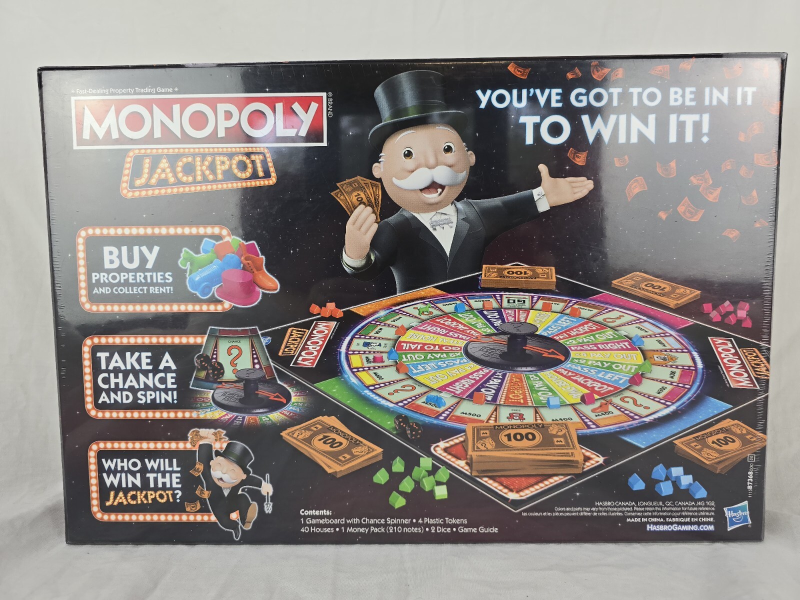 Monopoly Jackpot Board Game Hasbro Spinner 2015 NEW IN BOX | eBay