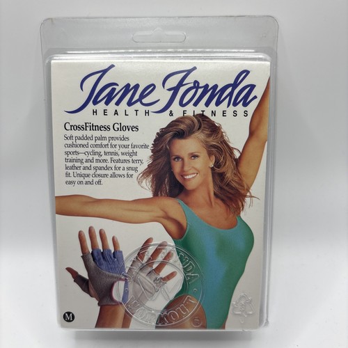 Vintage Jane Fonda Health & Fitness Cross Fitness Gloves Size Medium ...