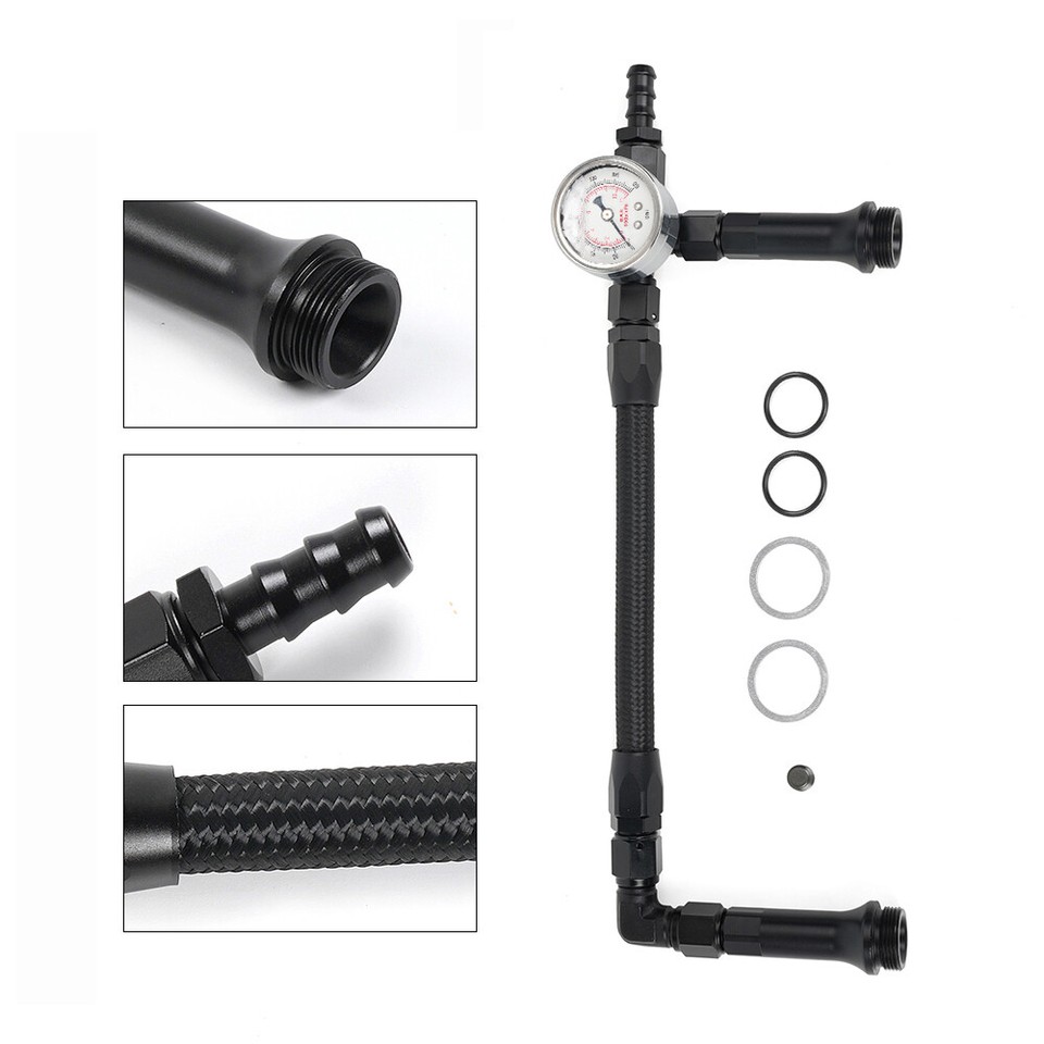6AN Braided Dual Feed Carb Fuel Line Double Pump for 4150 Holley ...