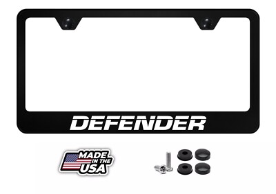 Land Rover Defender License Plate Frame | Reflective White | Made In ...