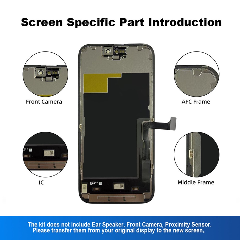 For iPhone 15 Pro LCD Touch Screen Glass Digitizer Display Replacement ...