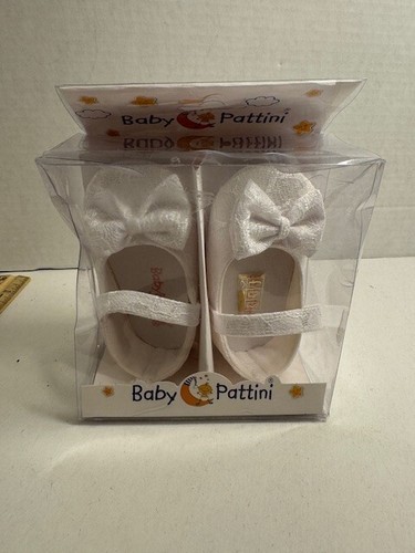 Baby Pattini White Princess Shoes Newborn Baby Girl Crib Shoes Made in ...