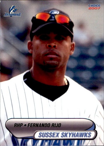 2007 Sussex Skyhawks Choice #6 Fernando Rijo Horseheads New York ...