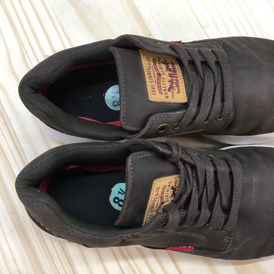 Levis Shoes Mens 8.5 Casual Sneakers Comfort 51890501B Brown Lace Up ...