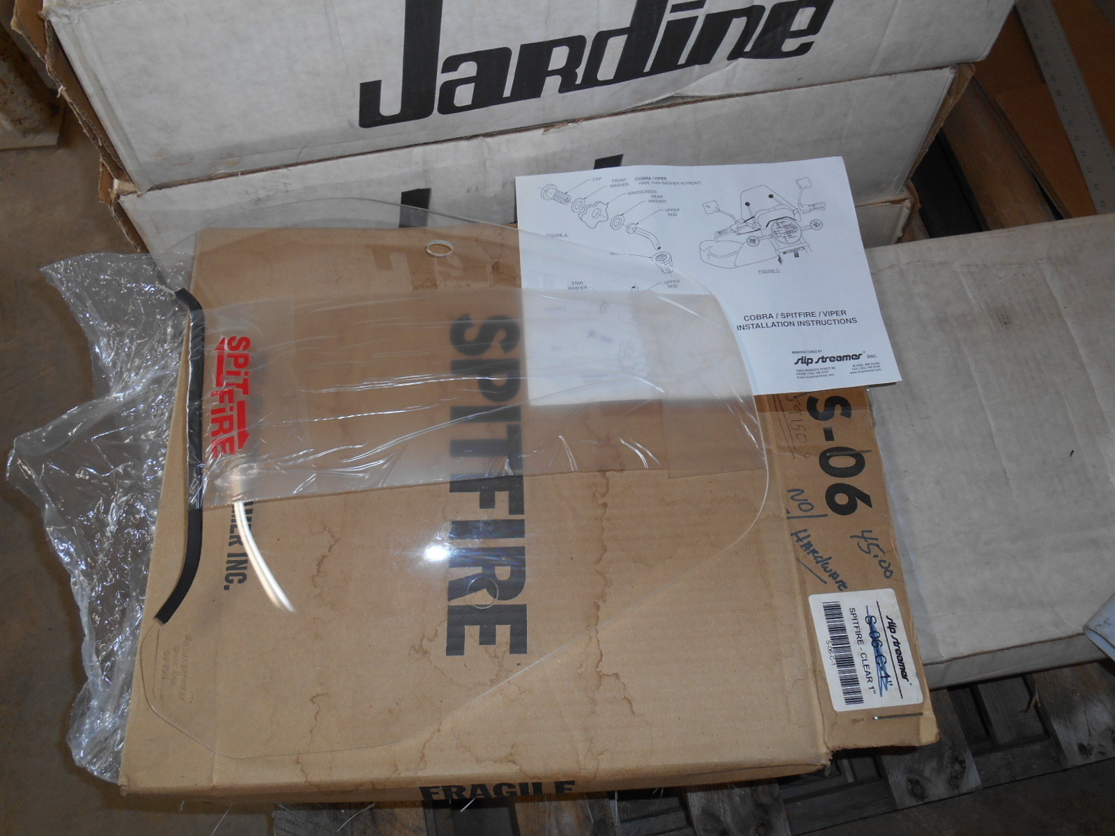 Slip Streamer Spitfire Clear 1" Windshield Windscreen Fits: Kawasaki S ...
