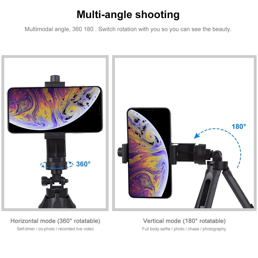 5 Heights Adjustable Portable Smart Phone Stand Tripod Holder For ...