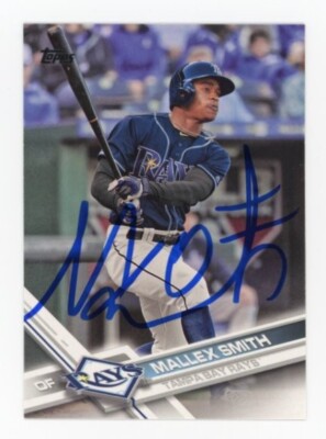 SIGNED BASEBALL CARD AUTO TOPPS 2017 MALLEX SMITH TAMPA BAY RAYS #512 ...