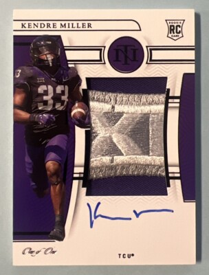 2023 Panini National Treasures Collegiate Kendre Miller 1/1 Big 12 ...