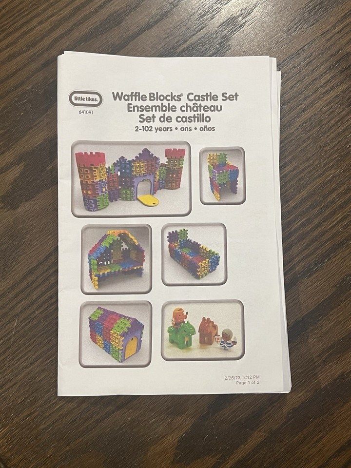Little Tikes 641091 Waffle Blocks Castle Set | eBay