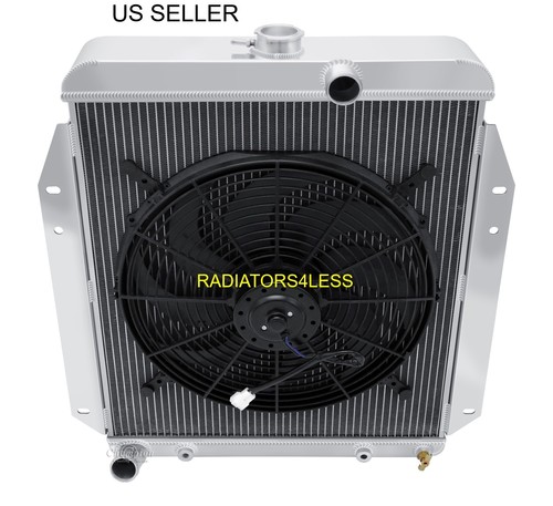 CHAMPION 3 ROW ALUMINUM RADIATOR 16" FAN 64-70 DODGE A100 PICKUP TRUCK ...
