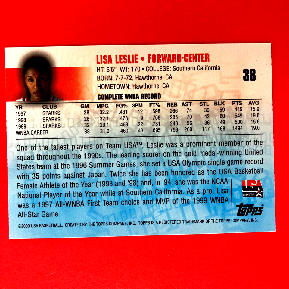 Lisa Leslie 2000 Topps Team USA Card #38 | eBay