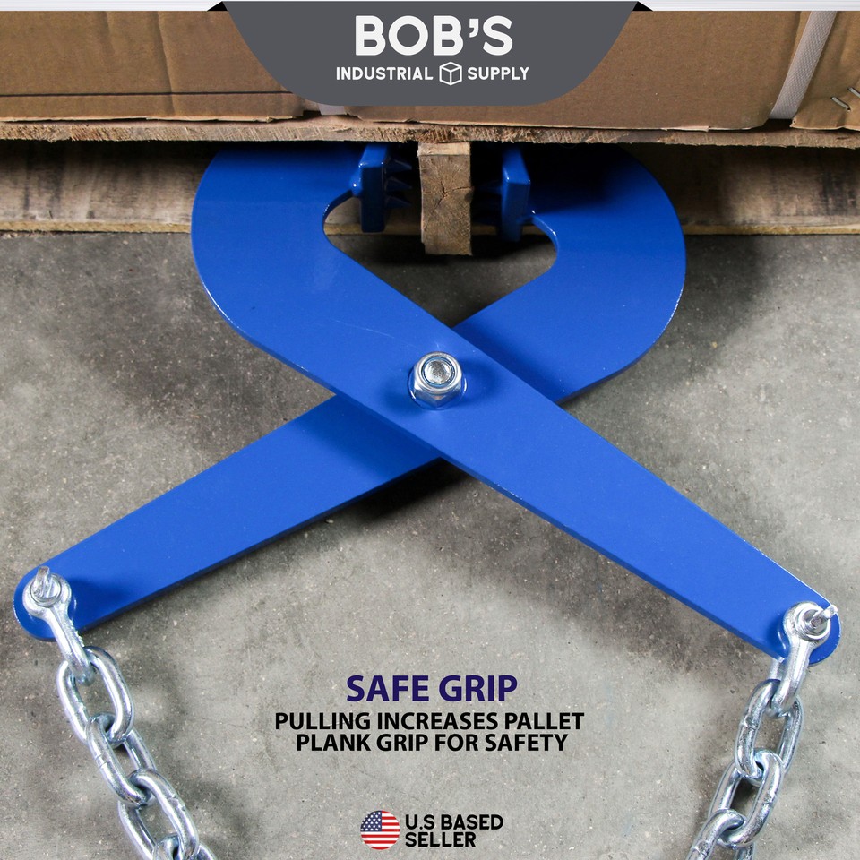BISupply Pallet Claw Puller - 5000lb Max Scissor Clamp Gripper with ...