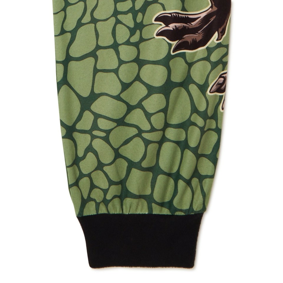 Jurassic World T Rex Hooded Union Suit Sleeper Pajamas Size 6/7 - 8 ...