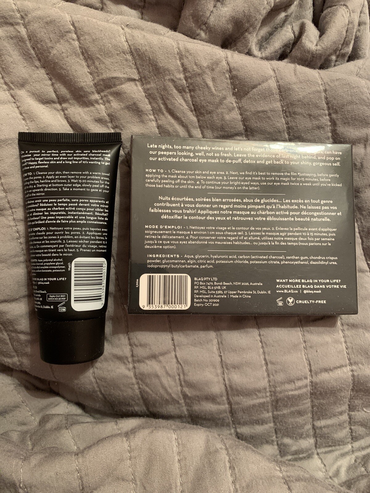 Blaq Charcoal Peel off Face Mask Masque 60ml Blackheads for sale online ...