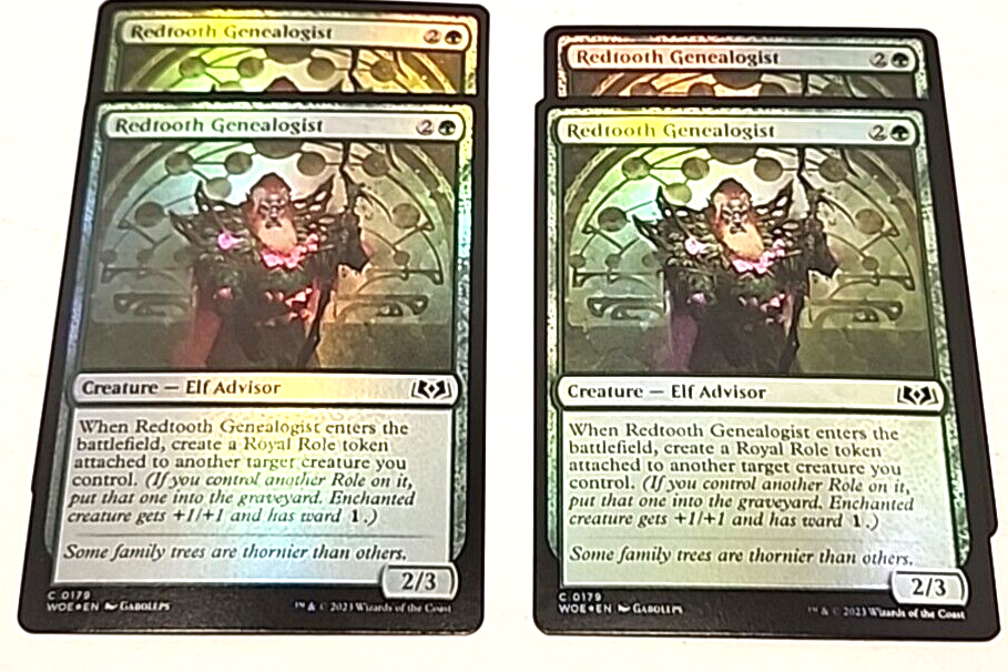 Redtooth Genealogist Foil (179) Wilds of Eldraine x4 4x WOE MTG Playset ...