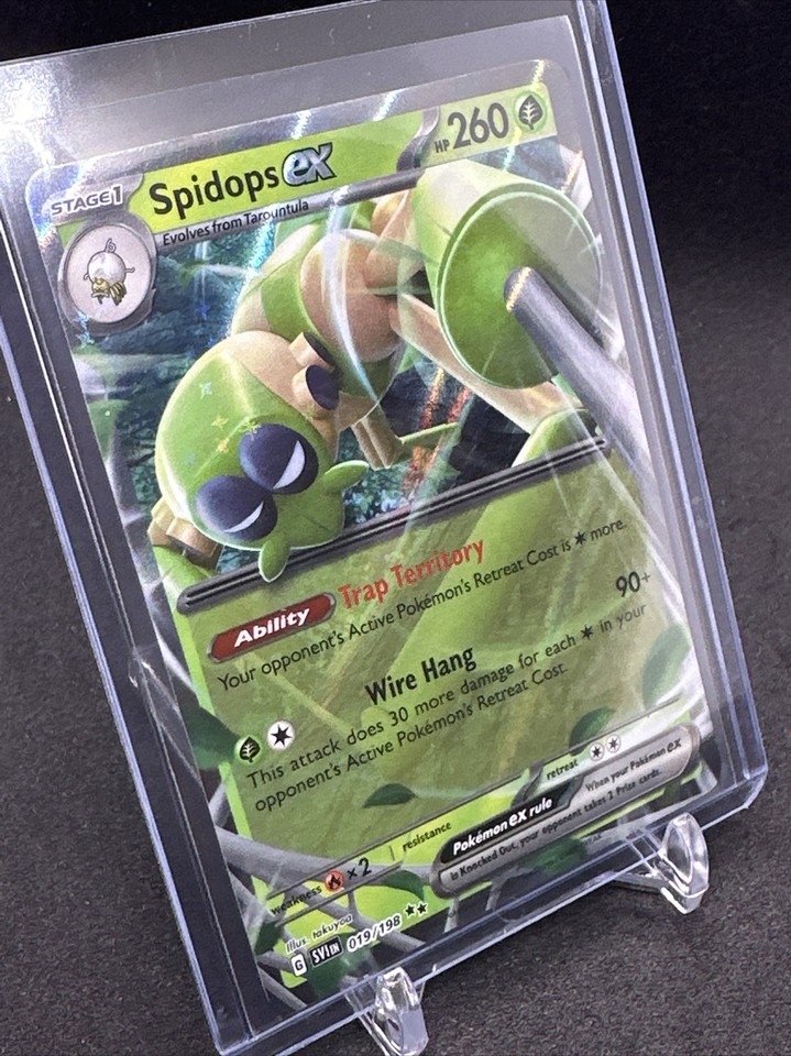 Spidops EX 019/198 Scarlet & Violet Ultra Rare Pokemon TCG Card Holo NM ...