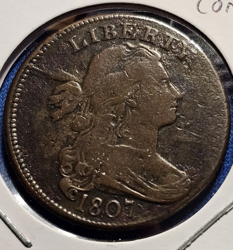 1807 Draped Bust Large Cent - Comet Variety - US 1c Copper Coin. Nice ...
