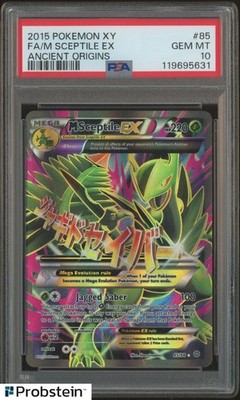 2015 Pokemon XY ANCIENT ORIGINS #85 FULL ART/M SCEPTILE EX PSA 10 | eBay