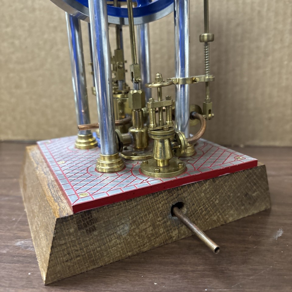 Vintage Vertical Steam Engine Model Flywheel Brass&Steel Working ...