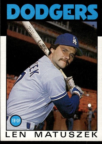 1986 Topps #109 Len Matuszek Los Angeles Dodgers | eBay