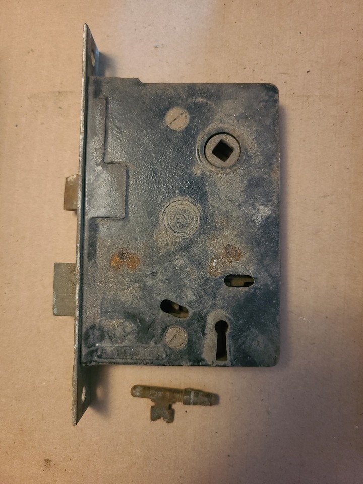 Lot of 4 Antique Large 9" Mortise Door Lock Bolts Yale RHC Penn Mixed ...