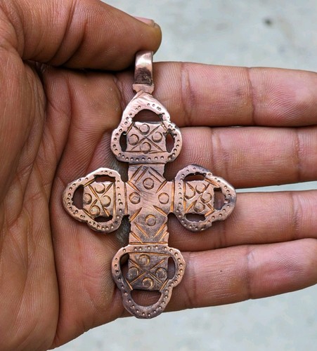 Old Ethiopian Orthodox Cross Pendant Coptic Christian Hand Carved ...