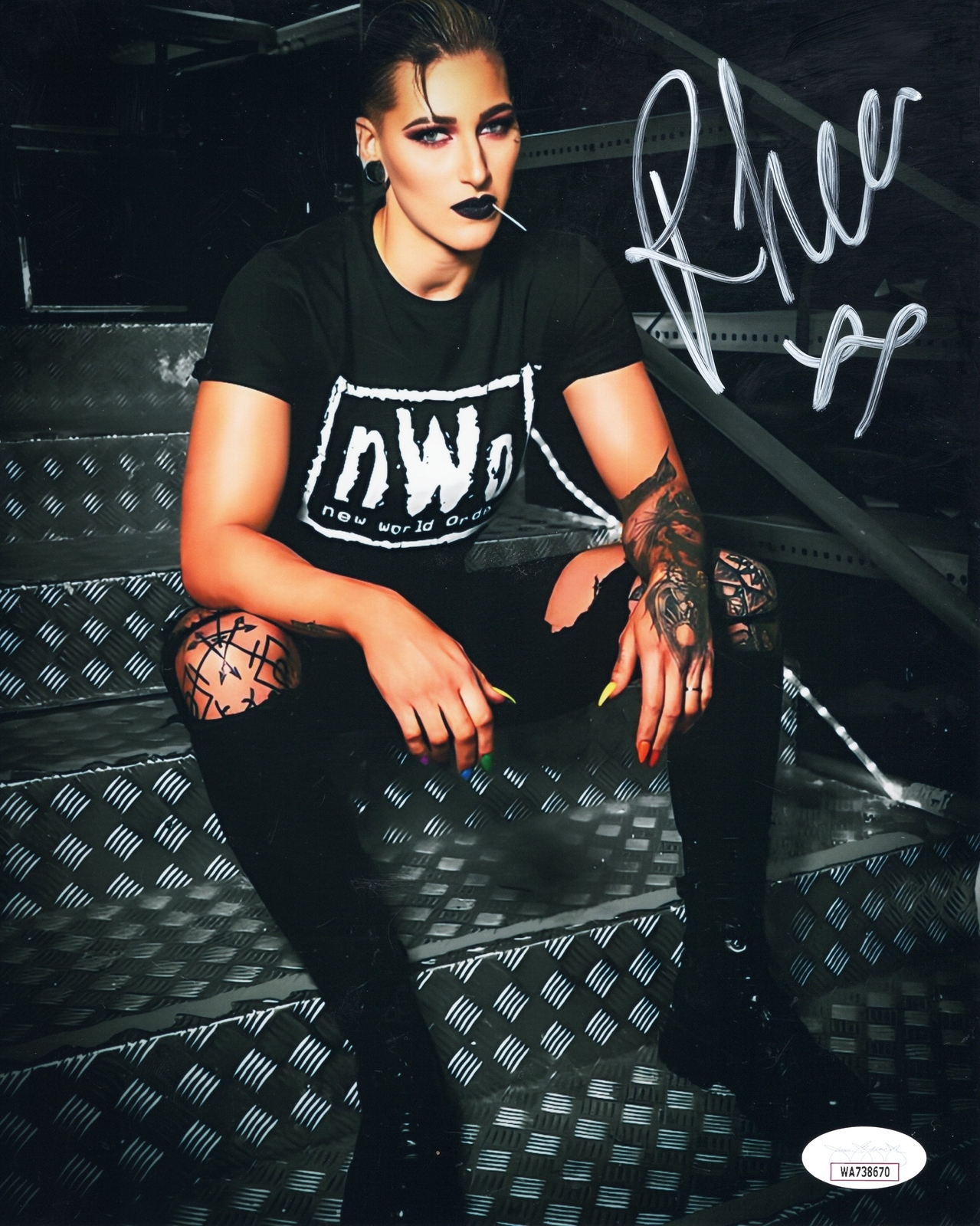 Rhea Ripley (8x10 metallic) jsa Funhouse MAMI photo signed auto ...