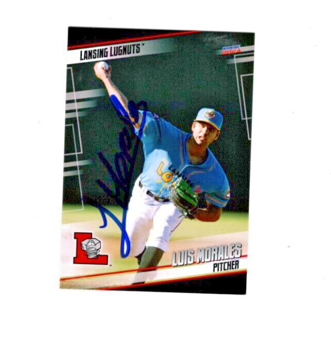 Luis Morales 2024 Lansing Lugnuts signed autograph baseball card A's ...