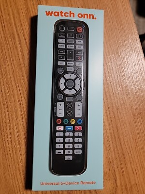 Watch Onn Universal 6 Device Remote Compatible W/ Apple ROKU DVD Blu ...