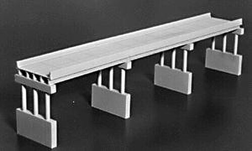 Rix Modern 150' Highway Overpass w/ 4 Piers - Model Railroad Bridge Kit ...