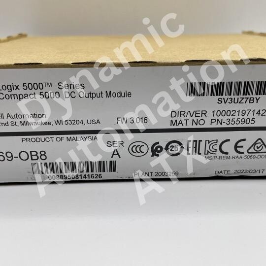New Sealed Allen Bradley 5069-OB8 Ser A Compact 5000 DC Output Module ...