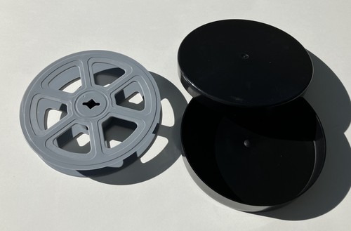 1 - NEW 16mm 200' PLASTIC FILM REEL & CAN SET (GREY/BLK) | eBay